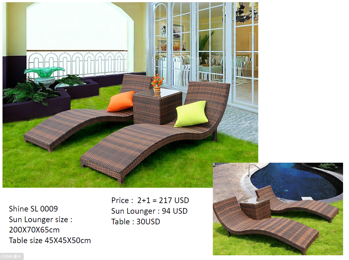 Outdoor Sun Lounge for hotel resorts and restaurant projects