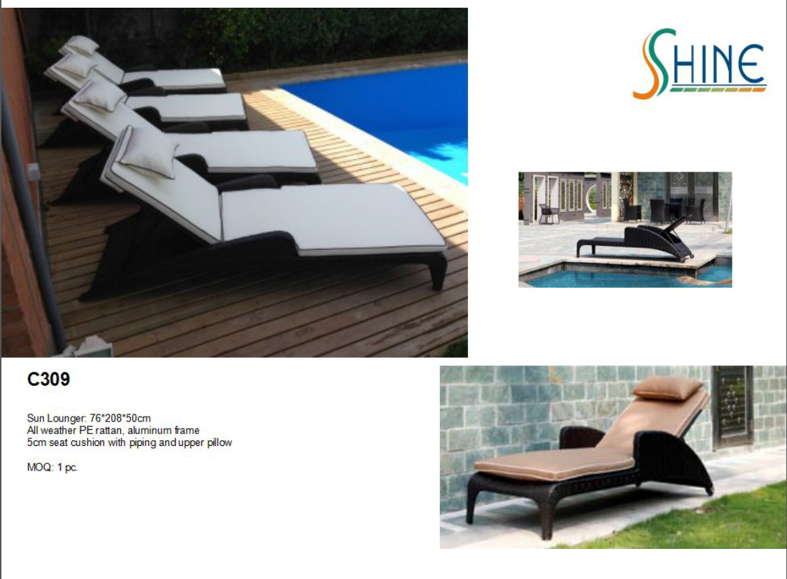 Outdoor Sun Lounge for hotel resorts and restaurant projects